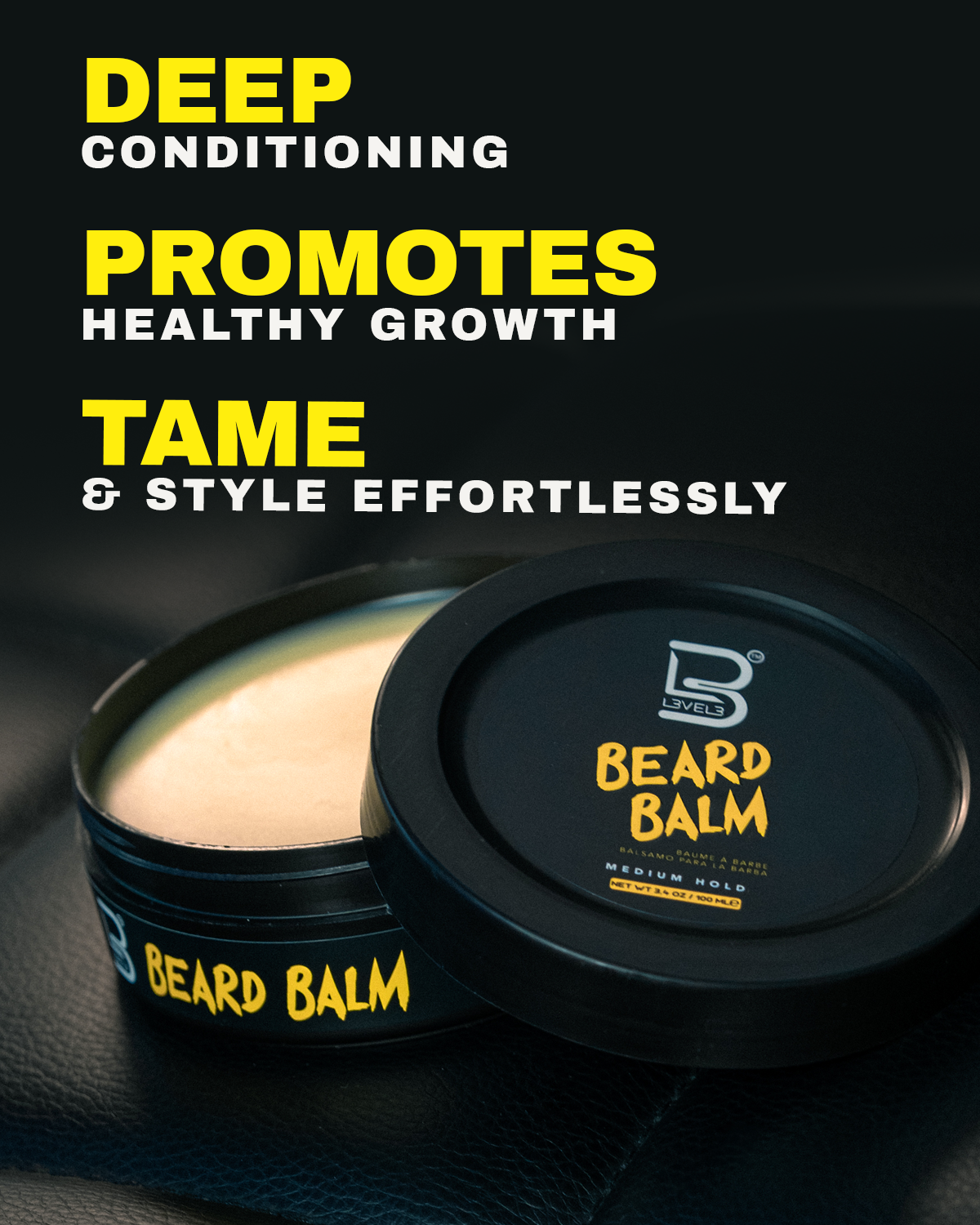 L3VEL3 Beard Balm: Medium Hold & Deep Hydration for All Beard Types