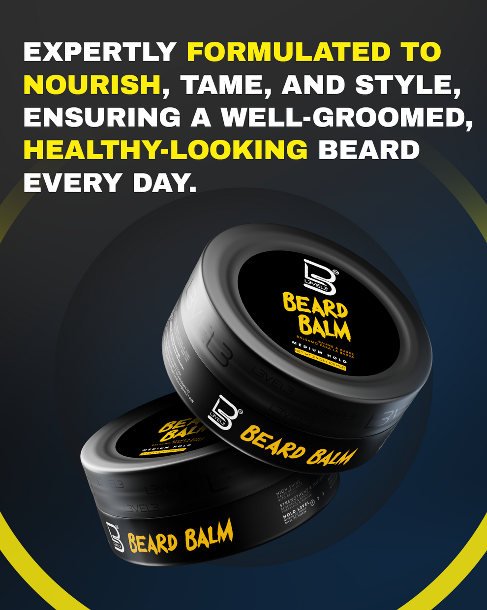 L3VEL3 Beard Balm: Medium Hold & Deep Hydration for All Beard Types